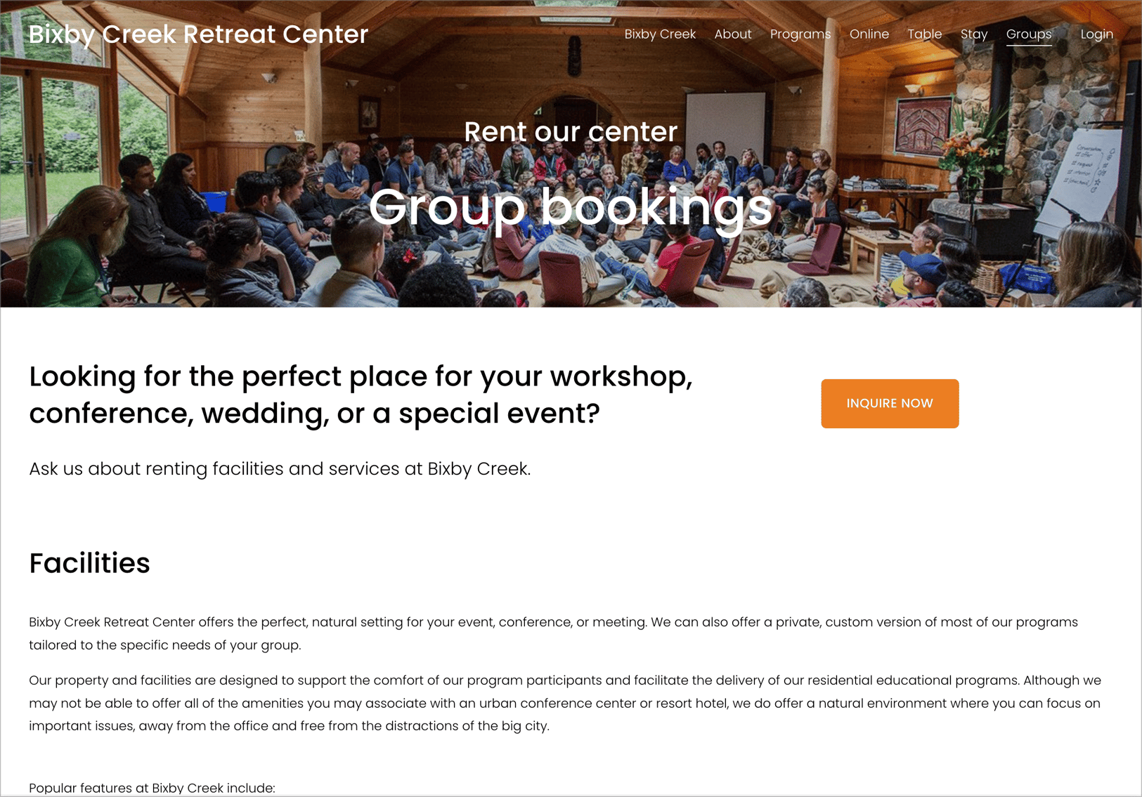 Rentals for Groups and Conferences